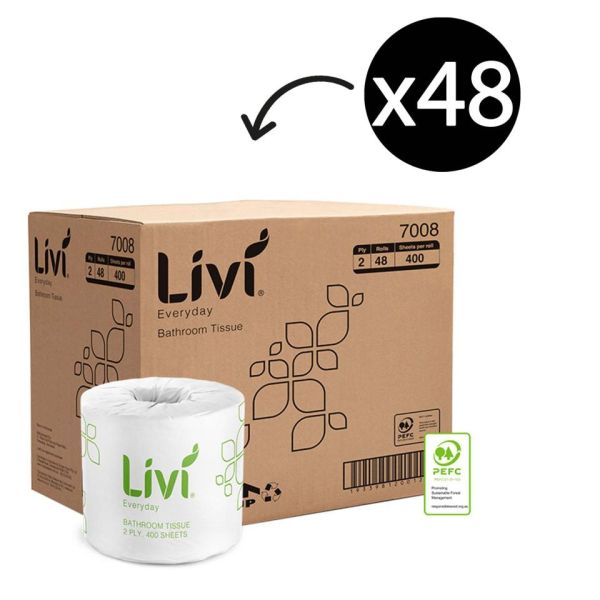 Livi Basic Toilet Paper 2 Ply 400 Sheet